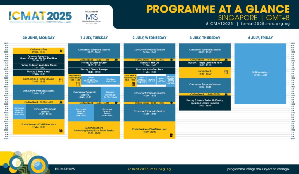 Programme At A Glance - ICMAT 2025